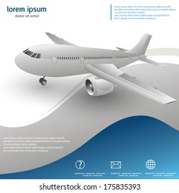Big Commercial Jet Airplane Airplane Profile Stock Vector (Royalty Free ...