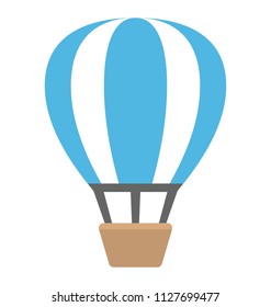 Big Balloon Attached Basket That Flies Stock Vector (Royalty Free ...