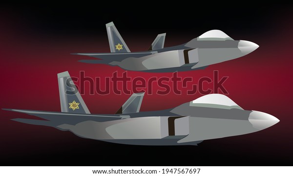 Aircraft Design Flying Dark Sky Stock Vector (Royalty Free) 1947567697 ...