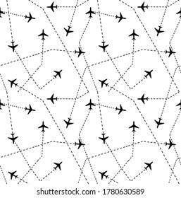 Aircraft Flight Path Black White Graphics Stock Vector (Royalty Free ...
