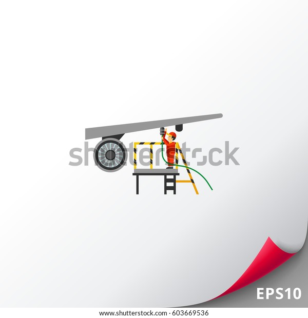 Aircraft Maintenance Icon Stock Vector (Royalty Free) 603669536 ...
