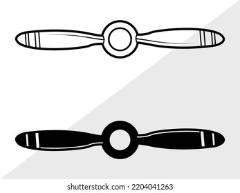 Aircraft Propeller Svg Printable Vector Illustration Stock Vector ...
