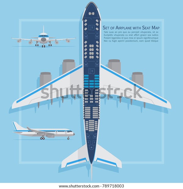 Aircraft Seats Plan Top View Business: vetor stock (livre de direitos ...