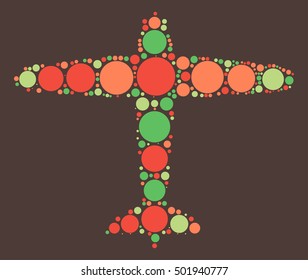 Aircraft Shape Vector Design By Color Stock Vector (Royalty Free ...