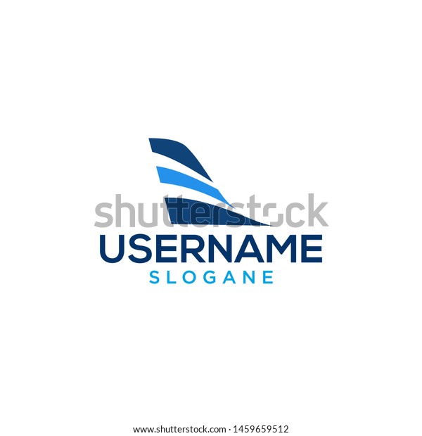 aircraft tail logo concept vector