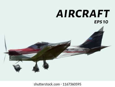 Plane Triangles Plane Low Poly Vector Stock Vector (Royalty Free ...