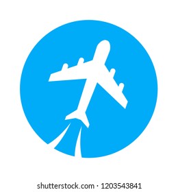 Aircraft Vector Round Icon Passenger Plane: เวกเตอร์สต็อก (ปลอดค่า ...