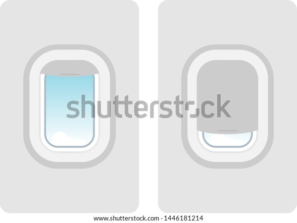 Aircraft Windows Vector Realistic Airplane Window Stock Vector (Royalty ...