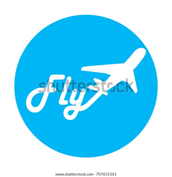Airline Logo On Blue Background Fly Stock Vector (Royalty Free) 707655361