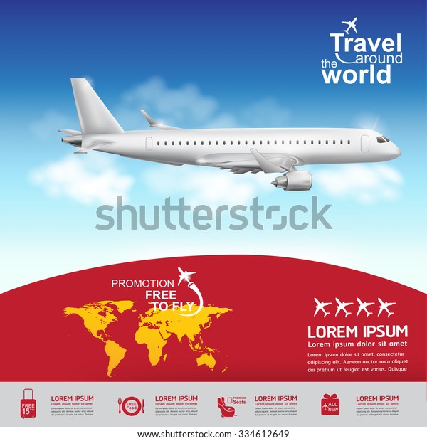 Airline Vector Concept Travel Around World Stock Vector (Royalty Free ...