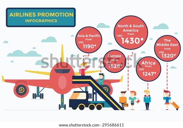 Airlines Service Infographicsvectorillustration Stock Vector (Royalty ...