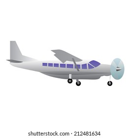 Small Single Engine Airplane Cessna Isolated Stock Vector (Royalty Free ...