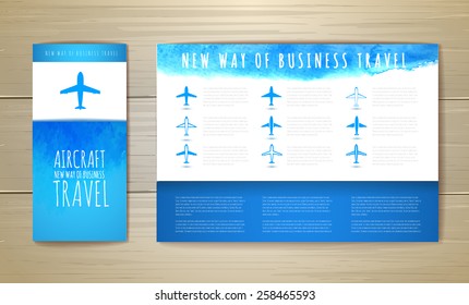 Airplane Artistic Document Template Stock Vector (Royalty Free ...