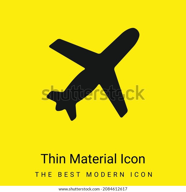 Airplane Black Shape Ascending Rotated Right Stock Vector (Royalty Free ...
