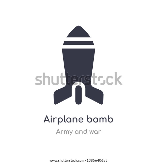 Airplane Bomb Icon Isolated Airplane Bomb Stock Vector (Royalty Free ...