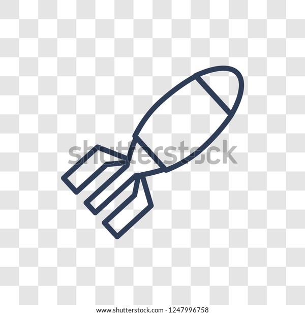 Airplane Bomb Icon Trendy Linear Airplane Stock Vector (Royalty Free ...