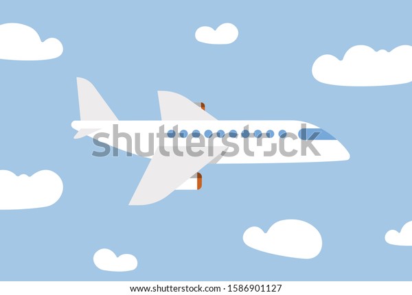 Airplane Cartoon Style Vector Illustration Kids Stock Vector (Royalty ...