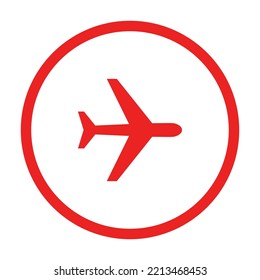 Airplane Circle On White Stock Vector (Royalty Free) 2213468453 ...