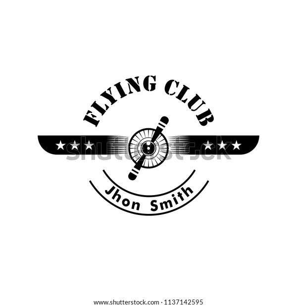 Airplane Club Logo Vector Stock Vector (Royalty Free) 1137142595