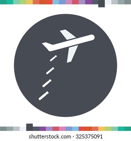 Airplane Dropping Bombs Icon Stock Vector (Royalty Free) 325375091 ...