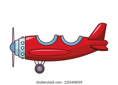 Airplane Flying Cartoon Stock Vector (Royalty Free) 1255458559 ...