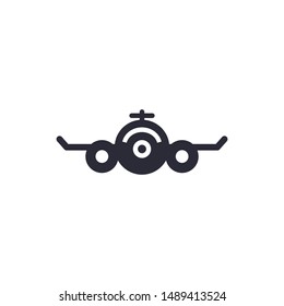 Airplane Front View Icon Vector Illustration Stock Vector (Royalty Free ...
