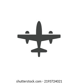 Airplane Icon Black White Vector Graphic Stock Vector (Royalty Free ...