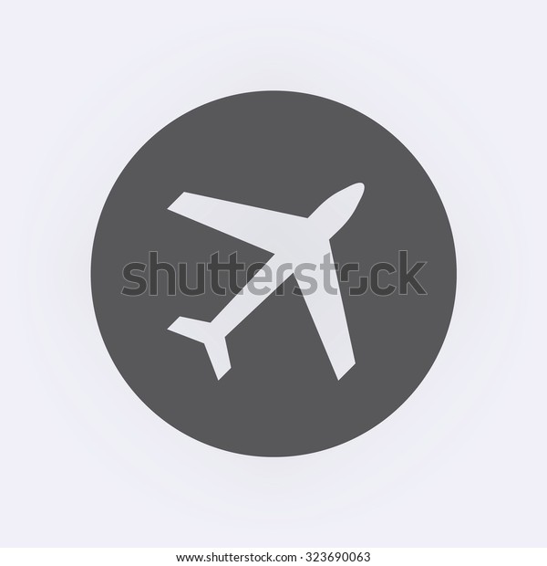 Airplane Icon Circle Vector Illustration Stock Vector (Royalty Free ...