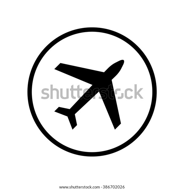 Airplane Icon Circle Vector Illustration Stock Vector (Royalty Free ...
