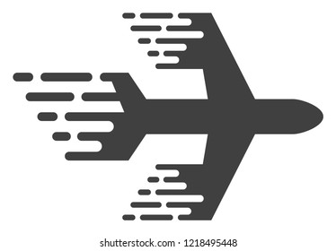 Airplane Icon Fast Speed Effect Vector Stock Vector (Royalty Free ...