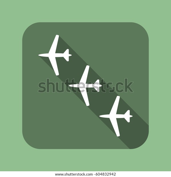 Airplane Icon Flat Design Style Stock Vector (Royalty Free) 604832942 ...