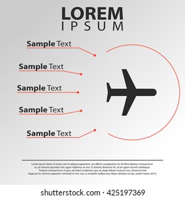 Airplane Icon Airplane Infographics Template Stock Vector (Royalty Free ...