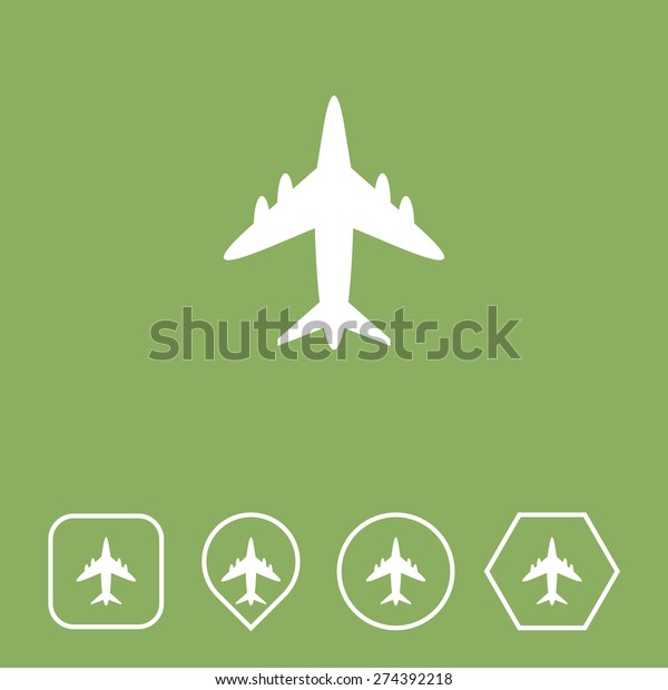 Airplane Icon On Flat Ui Colors Stock Vector (Royalty Free) 274392218 ...