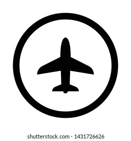 Airplane Icon Plane Vector Pictogram Flight Stock Vector (Royalty Free ...