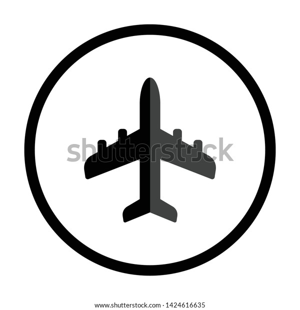 Airplane Icon Plane Vector Pictogram Flight Stock Vector (Royalty Free ...