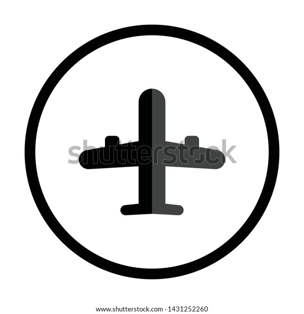 Airplane Icon Plane Vector Pictogram Flight Stock Vector (Royalty Free ...