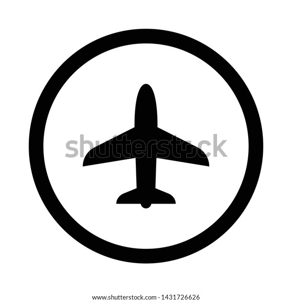 Airplane Icon Plane Vector Pictogram Flight: vector de stock (libre de ...