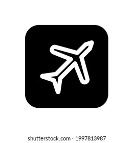 Airplane Icon Square Style Stock Vector (Royalty Free) 1997813987 ...