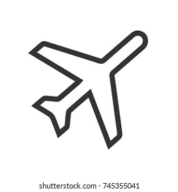 Airplane Line Icon Stock Vector (Royalty Free) 745355041 | Shutterstock