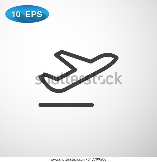 Airplane Line Icon Stock Vector (Royalty Free) 347799500 | Shutterstock