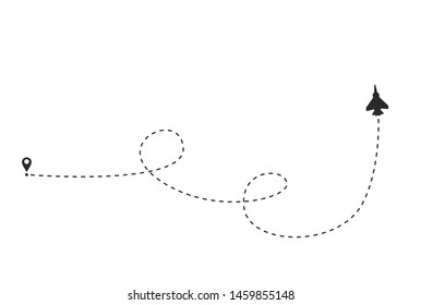 Airplane His Trail On White Background Stock Vector (Royalty Free ...