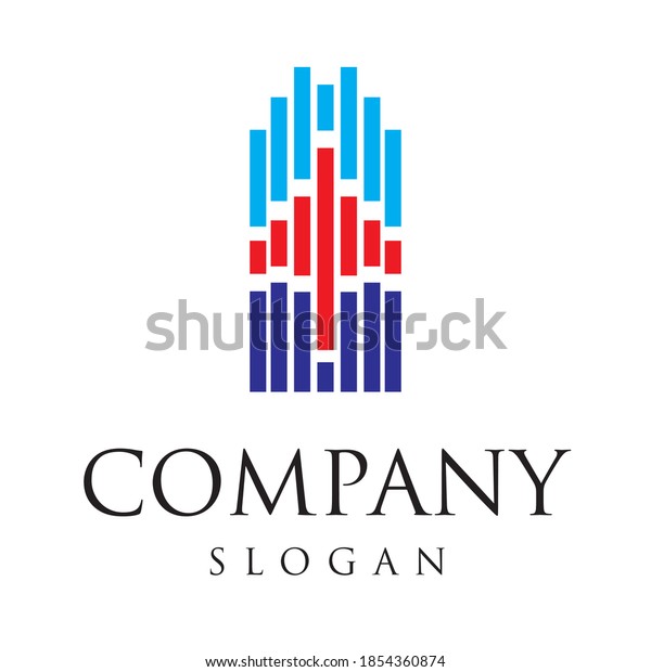 Airplane Logo Red Blue Dark Blue Stock Vector (Royalty Free) 1854360874 ...