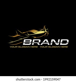 Airplane Logo Template Cool Logo Simple Stock Vector (Royalty Free ...