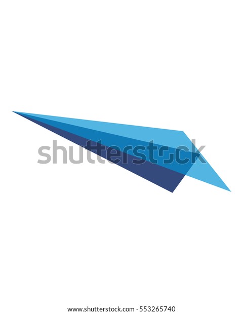 Airplane Paper Logo Icon Vector Stock Vector (Royalty Free) 553265740 ...