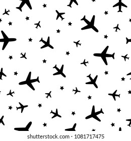 Airplane Pattern Plane Seamless Texture Planes Stock Vector (Royalty ...