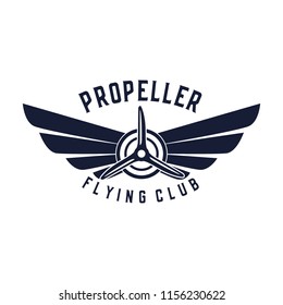 Airplane Propeller Logo Template Stock Vector (Royalty Free) 1156230622 ...