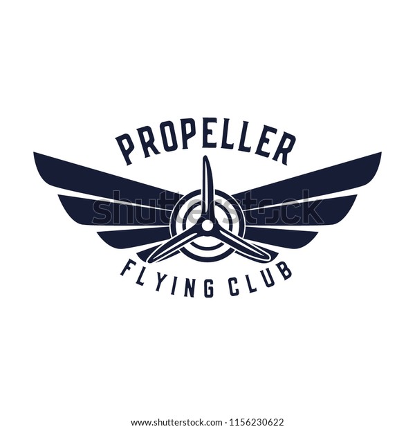 Airplane Propeller Logo Template Stock Vector (Royalty Free) 1156230622 ...