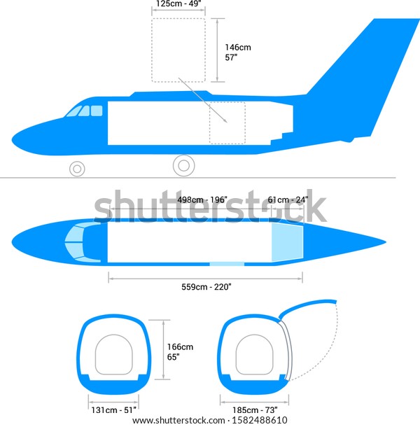 Airplane Scheme Cargo Aircraft Guide Stock Vector (Royalty Free ...