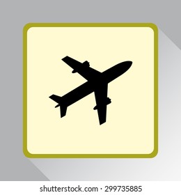 Airplane Sign Icon Vector Illustration Flat Stock Vector (Royalty Free ...