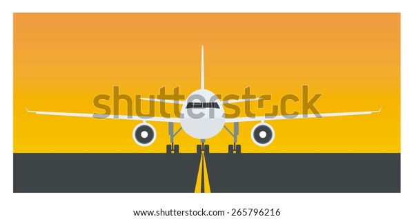 Airplane Simple Illustration Stock Vector (Royalty Free) 265796216 ...